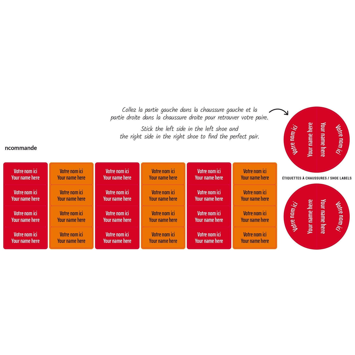 Mini Peel And Stick Custom Name Labels - Red – Maple Labels