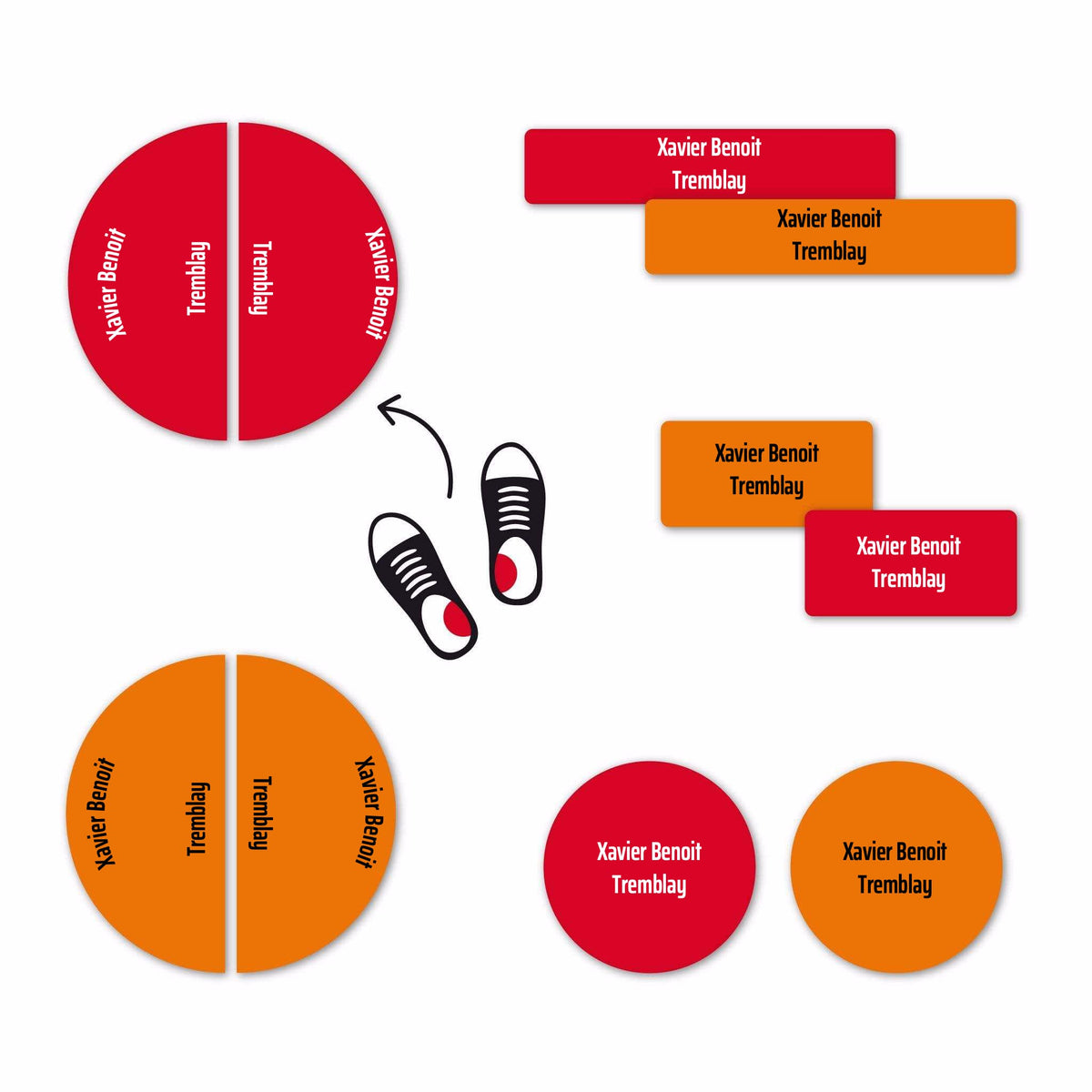 Mini Peel And Stick Custom Name Labels - Red – Maple Labels
