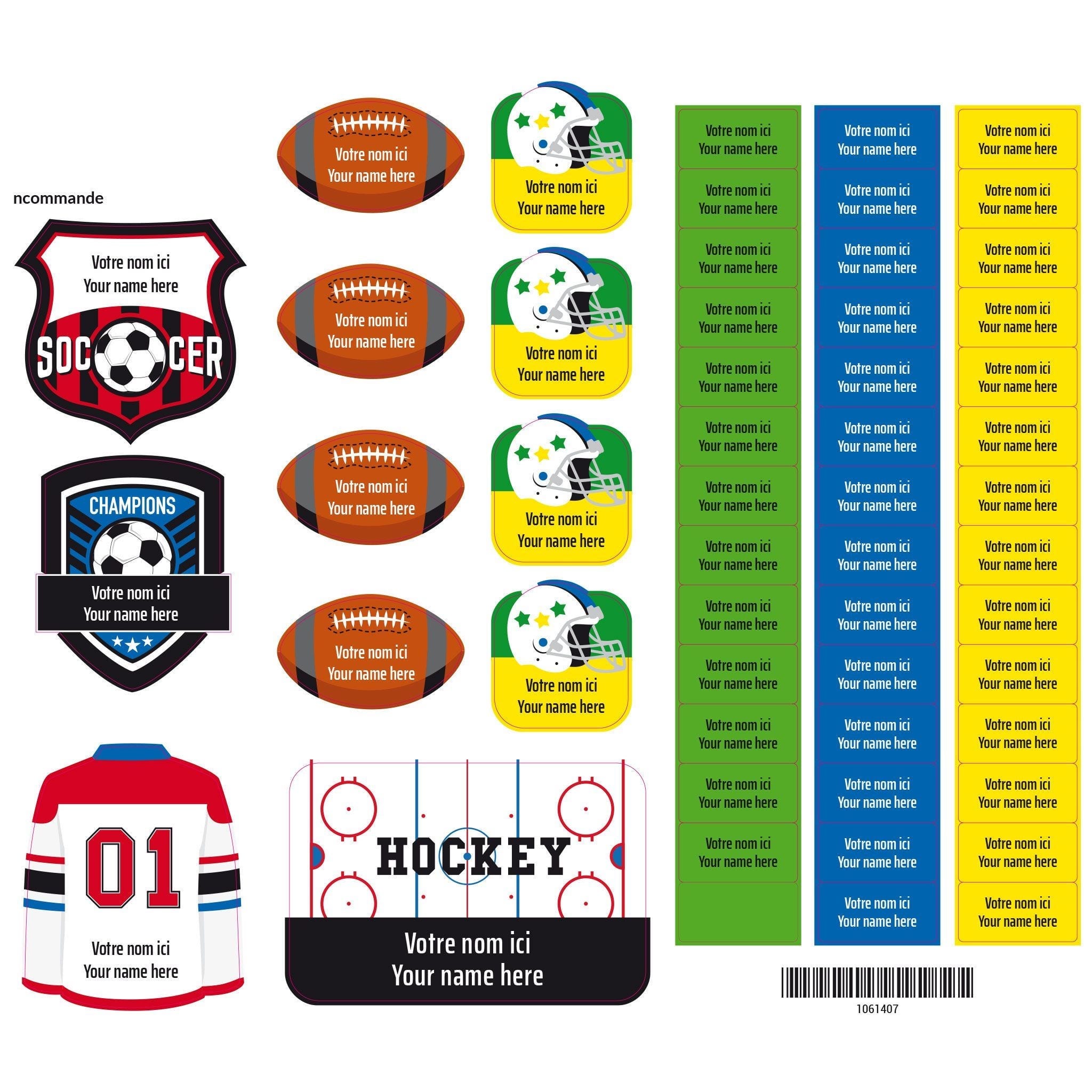 Peel And Stick Custom Name Labels - Sports – Maple Labels